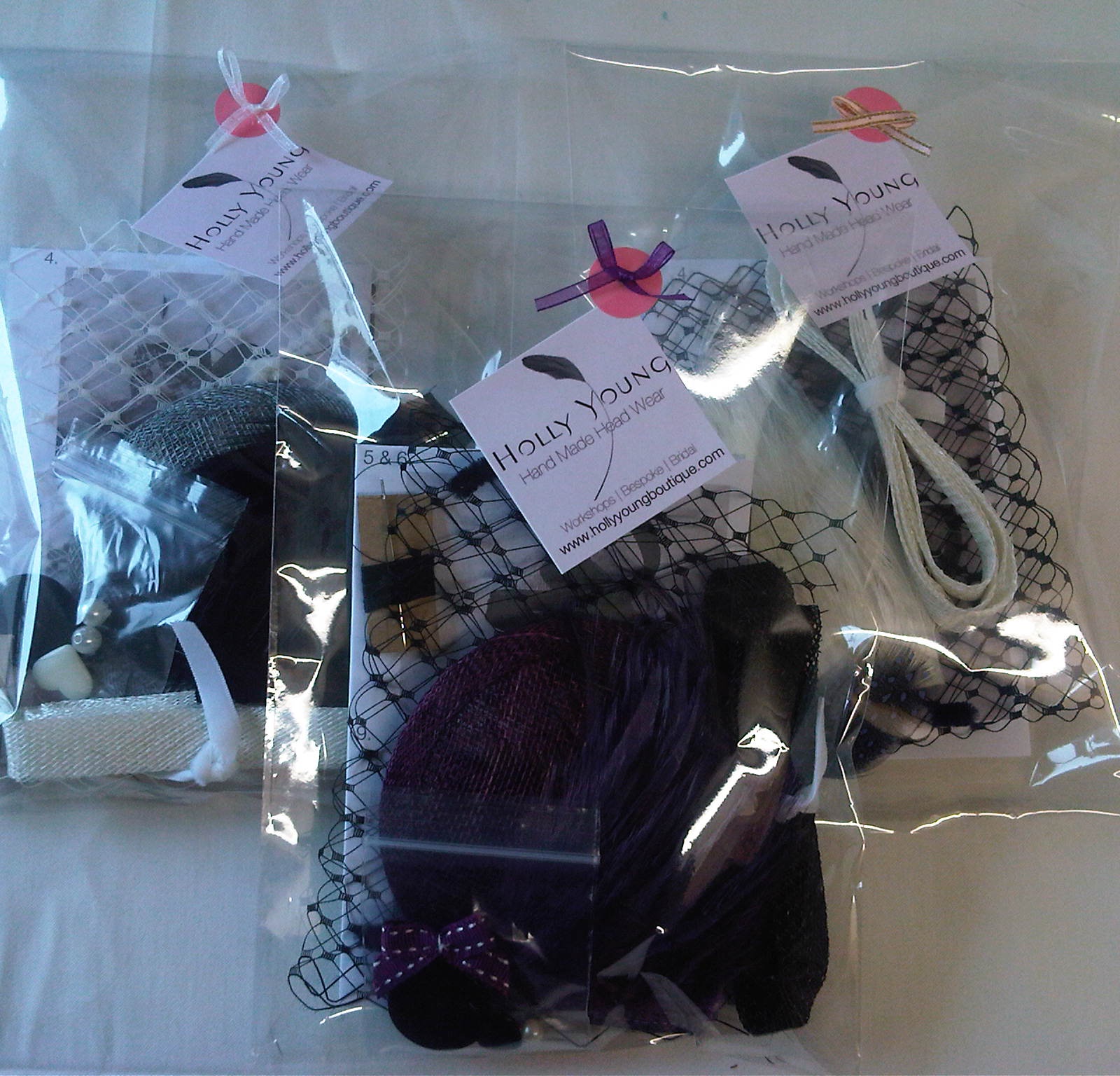 NEW!! fascinator kits to make at home.